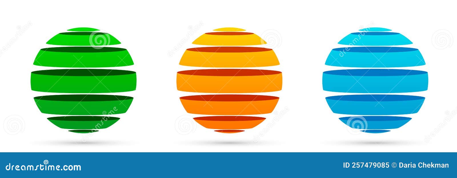 Set of Realistic Decorative 3d Spheres Stock Vector - Illustration of ...