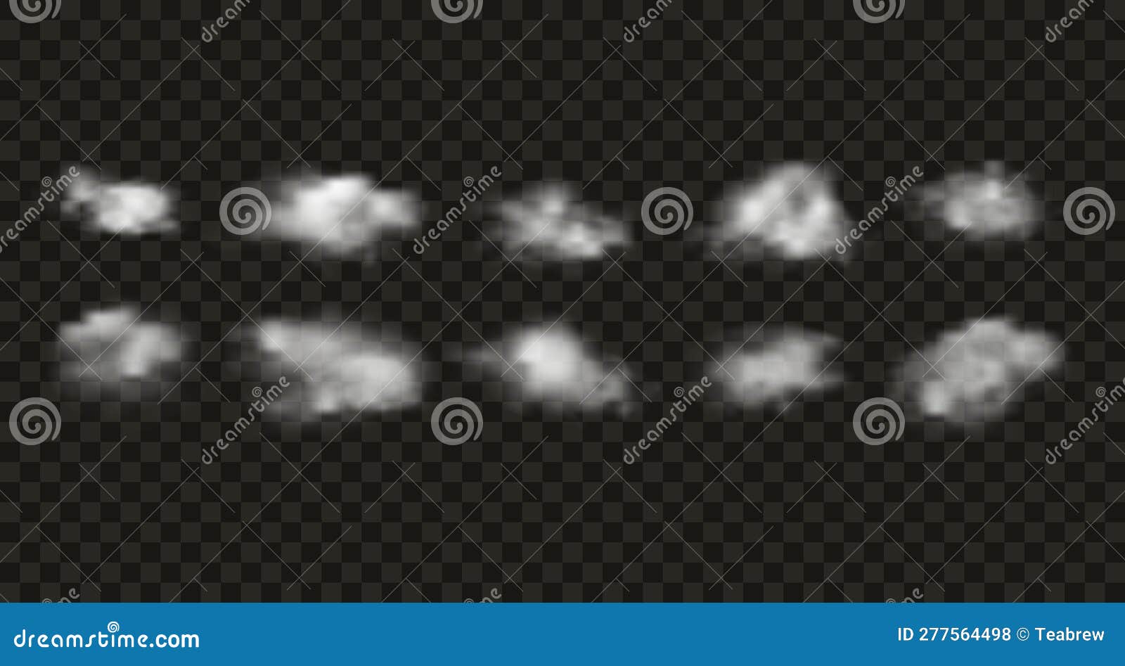 Set of Realistic Dust Clouds. Vector Illustration. Stock Vector ...