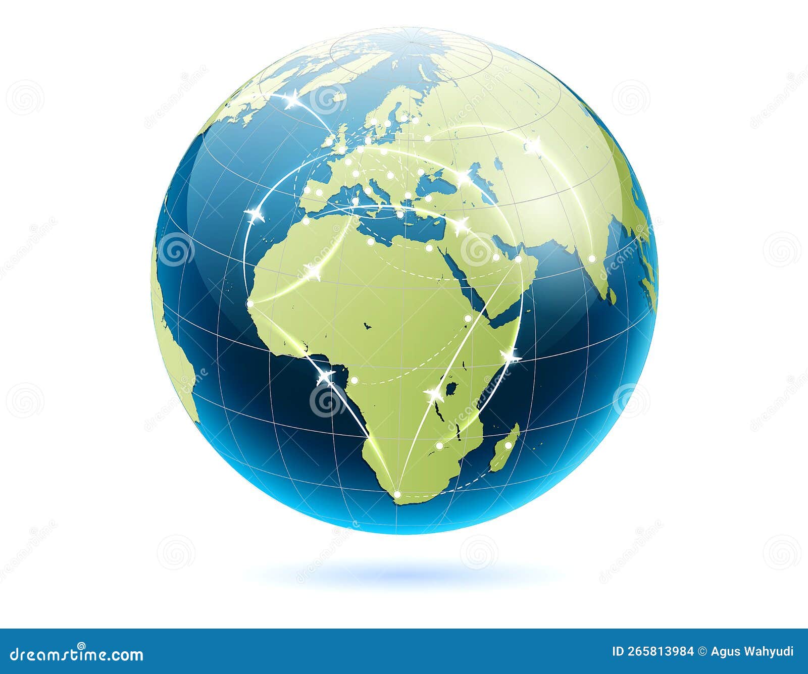 Set of Realistic Earth Globe Interconnected Isolated. Stock ...