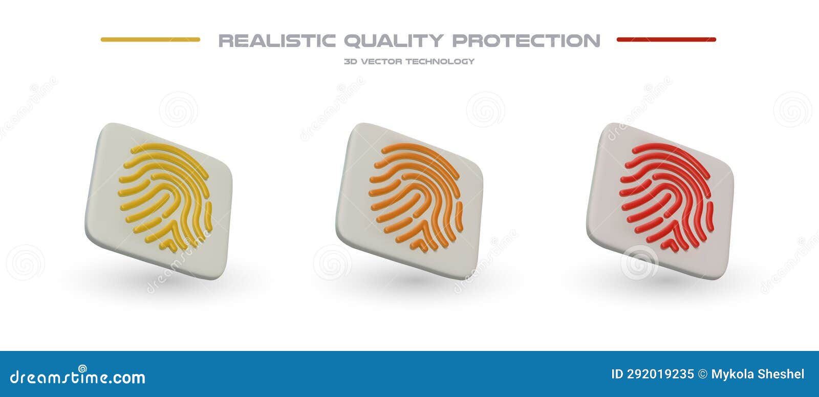 Set of Realistic Fingerprints in Different Colors. Enhanced Protection ...
