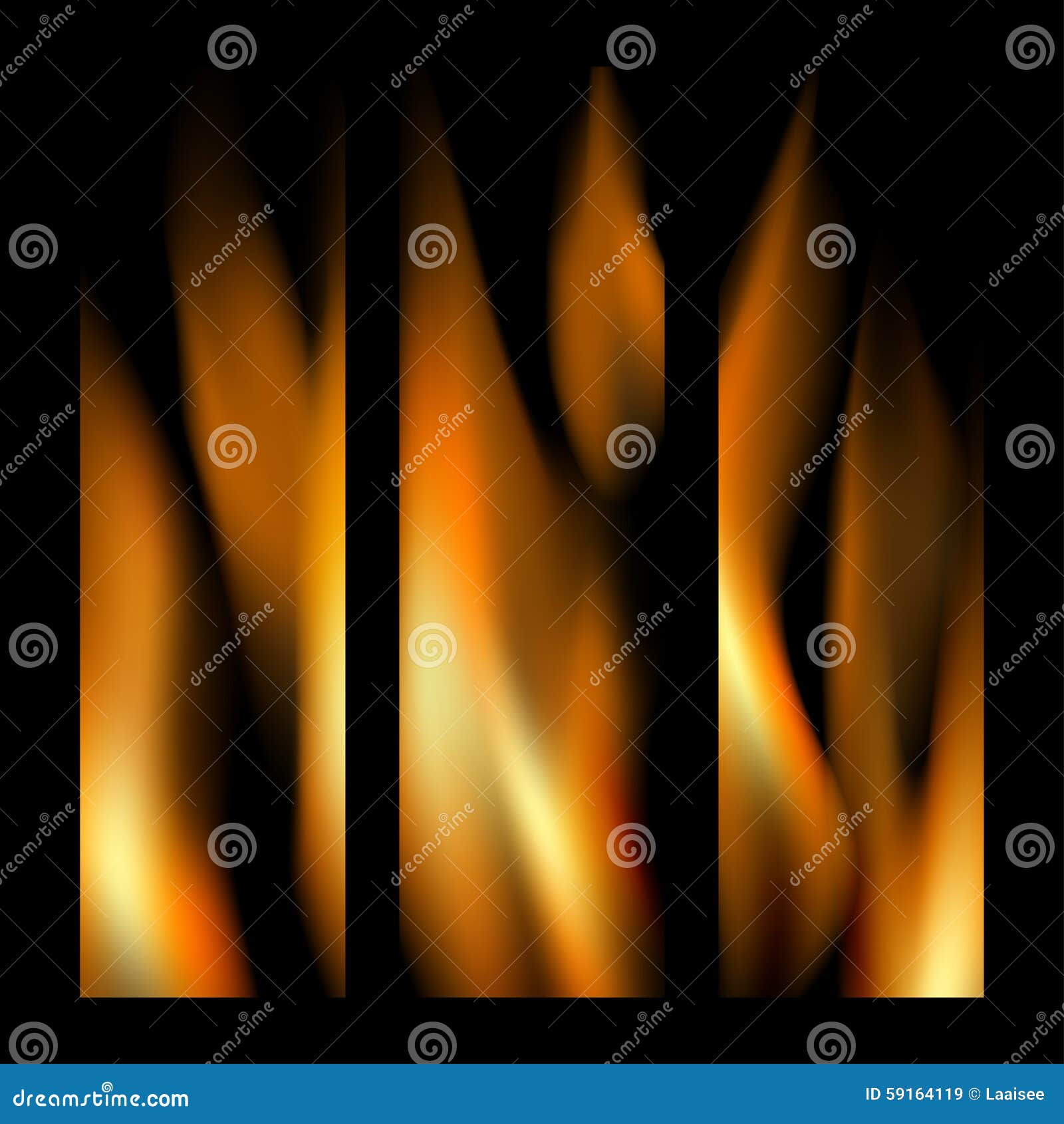 Set of Realistic Fire Vertical Banners Stock Vector - Illustration of ...