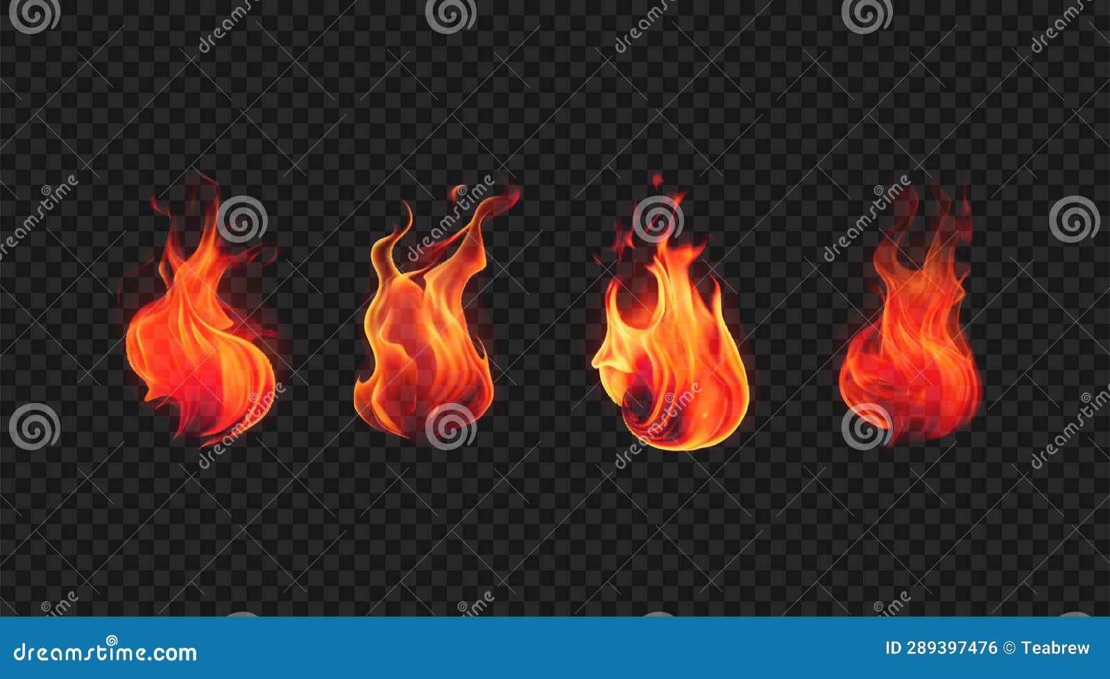 Set of Realistic Fireballs Isolated on Transparent Backdrop. Stock ...