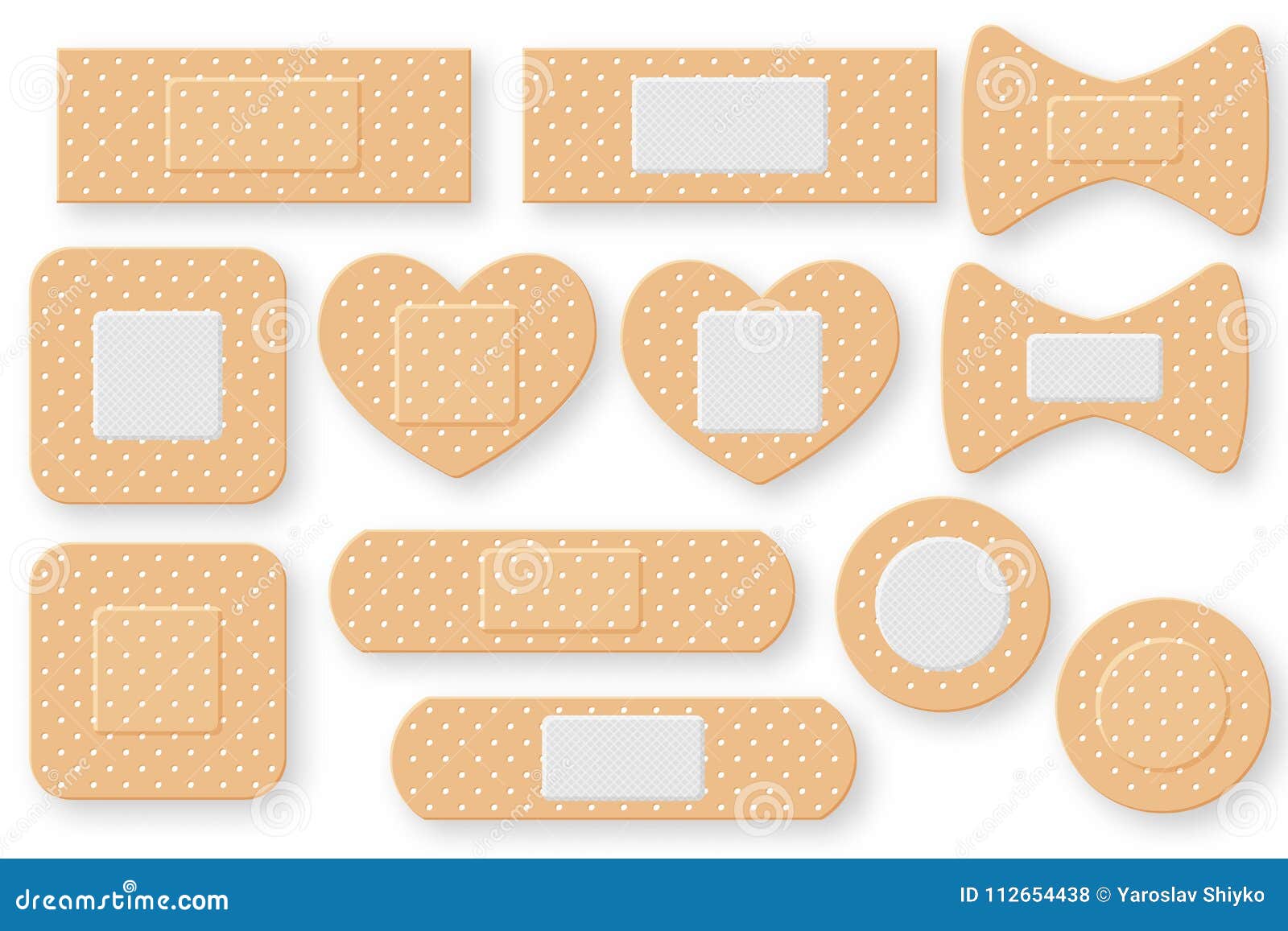 First Aid Plaster Strip, Medical Patch Vector Illustration On White ...