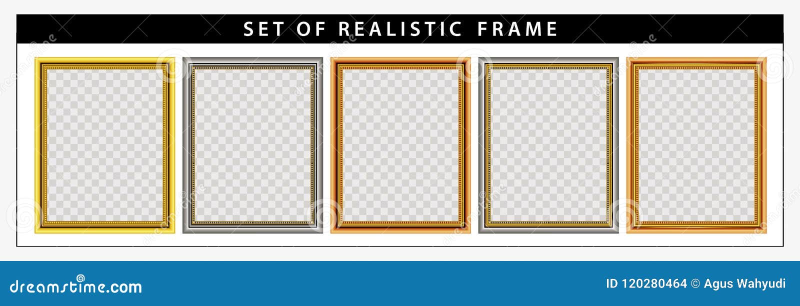 Set of Realistic Frame Set. Stock Illustration - Illustration of ...