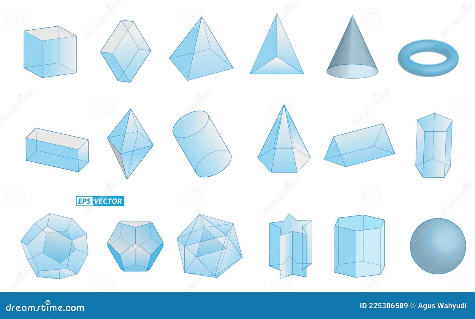 Realistic Geometric Shapes Isolated or Basic 3d Shapes Stock Vector ...