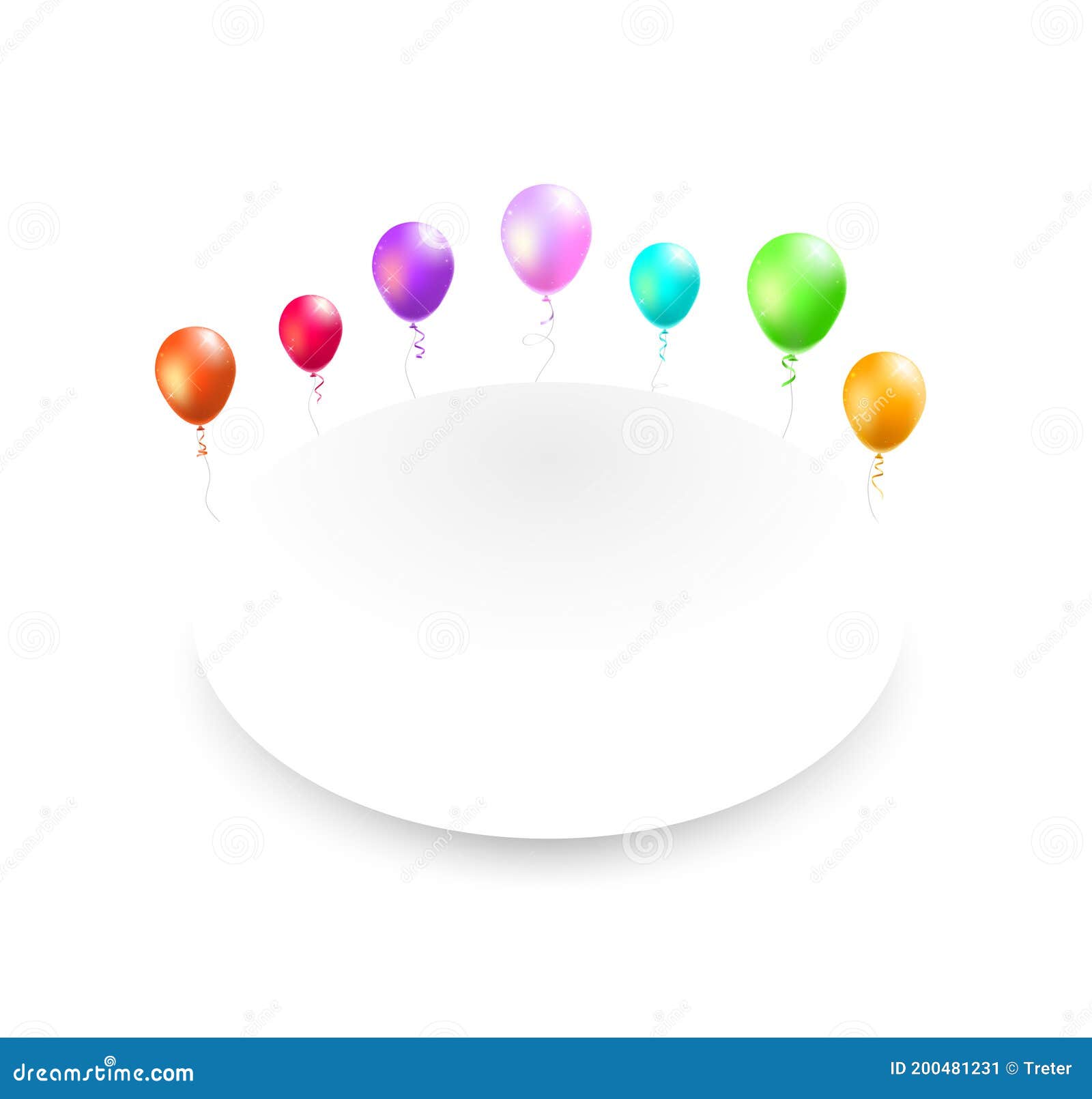 Set of Realistic Isolated Colorful Party Elements on Transparent ...