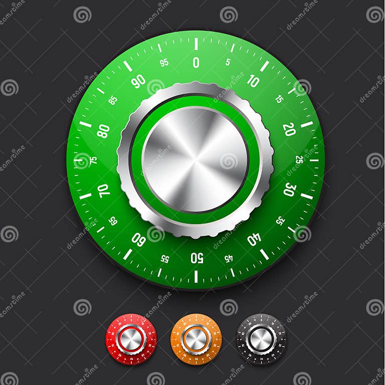 Set of Realistic Locks from the Safe with a Dial of Different Co Stock ...