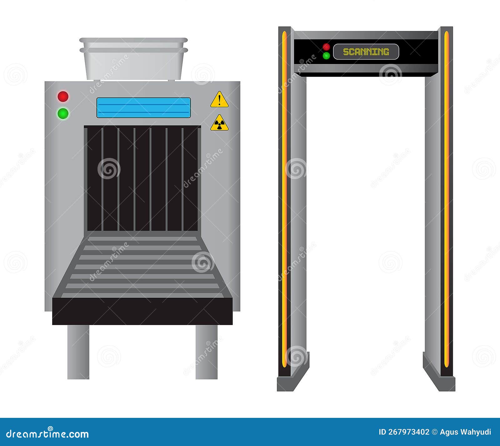Baggage Check, Custom Scanner At The Airport. Infographic Vector ...