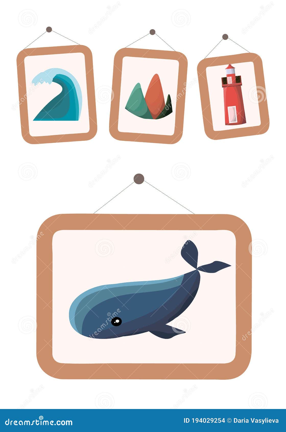 Set of Realistic Minimal Isolated Frames Stock Vector - Illustration of ...