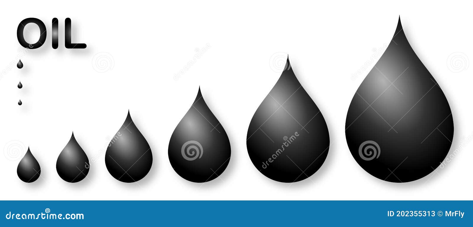 Oil Droplets Set, Vector Illustration Stock Vector - Illustration of ...