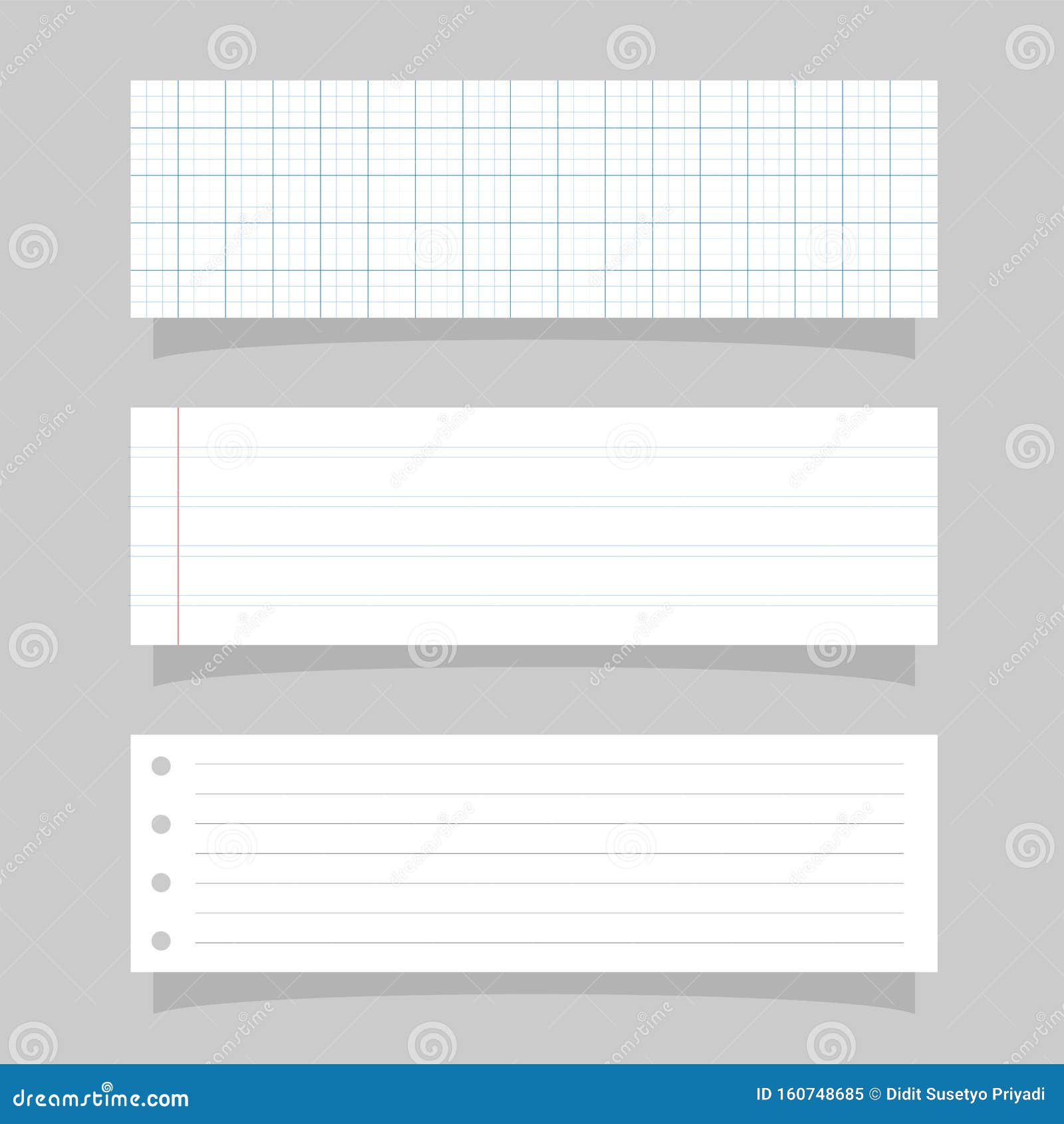 Set of Realistic Paper Template Vector Illustration Stock Vector ...