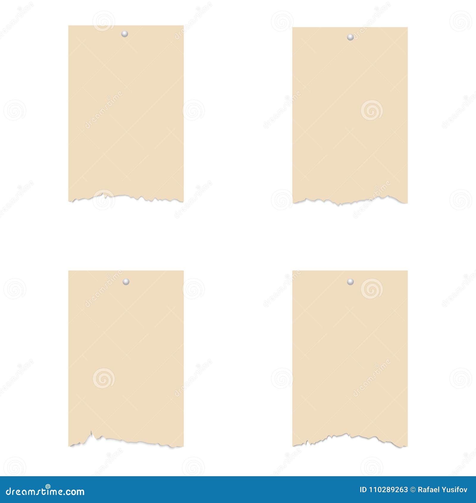 Set of Realistic Pieces of Ripped Papers for Your Design. Vector. Stock ...