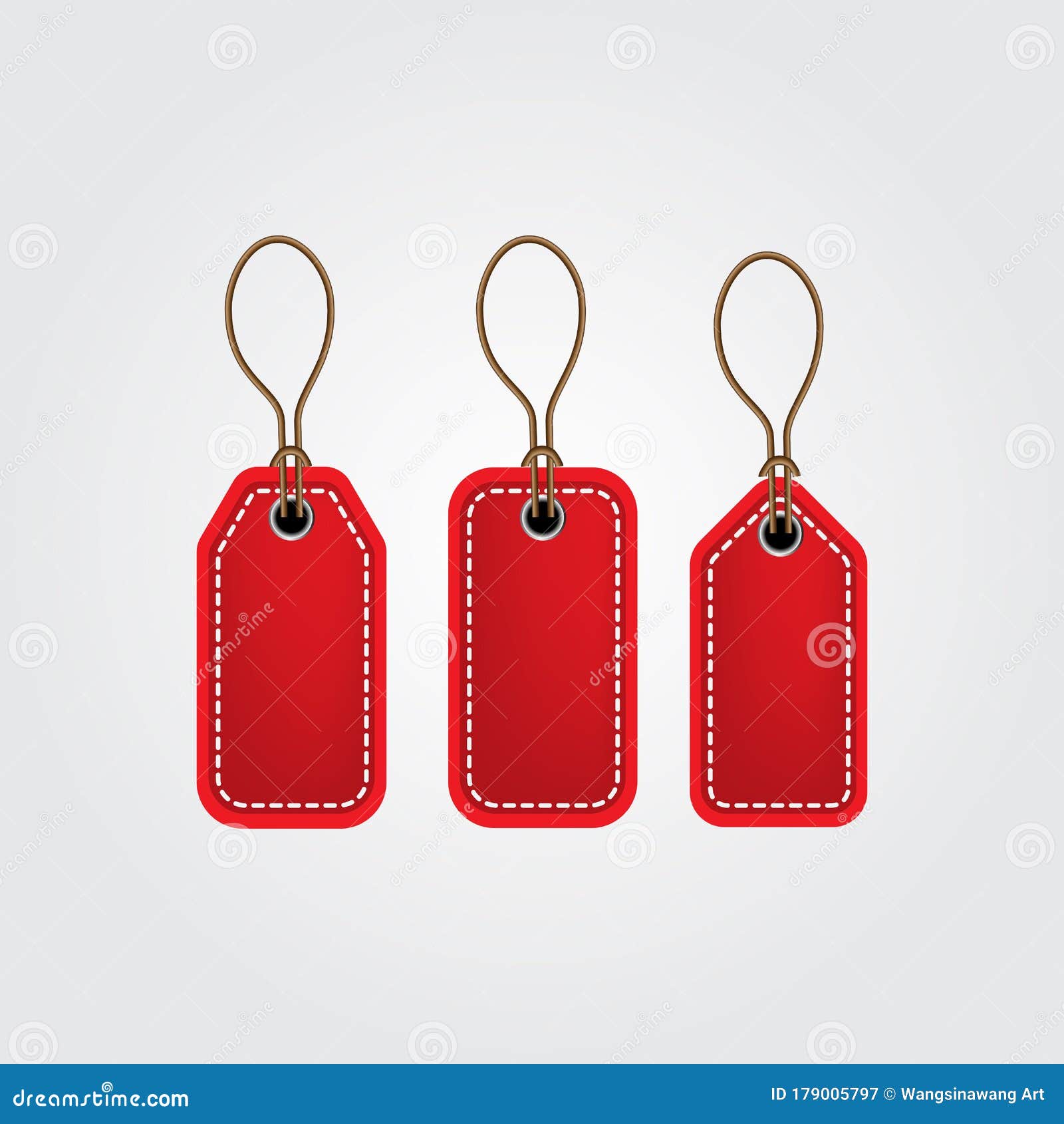 Set Realistic Prize Tag Icon Vector Illustration Isolated on White ...