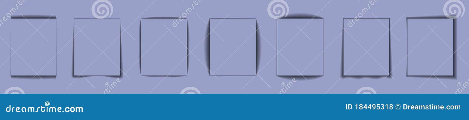 Set realistic shadows. stock vector. Illustration of line - 184495318