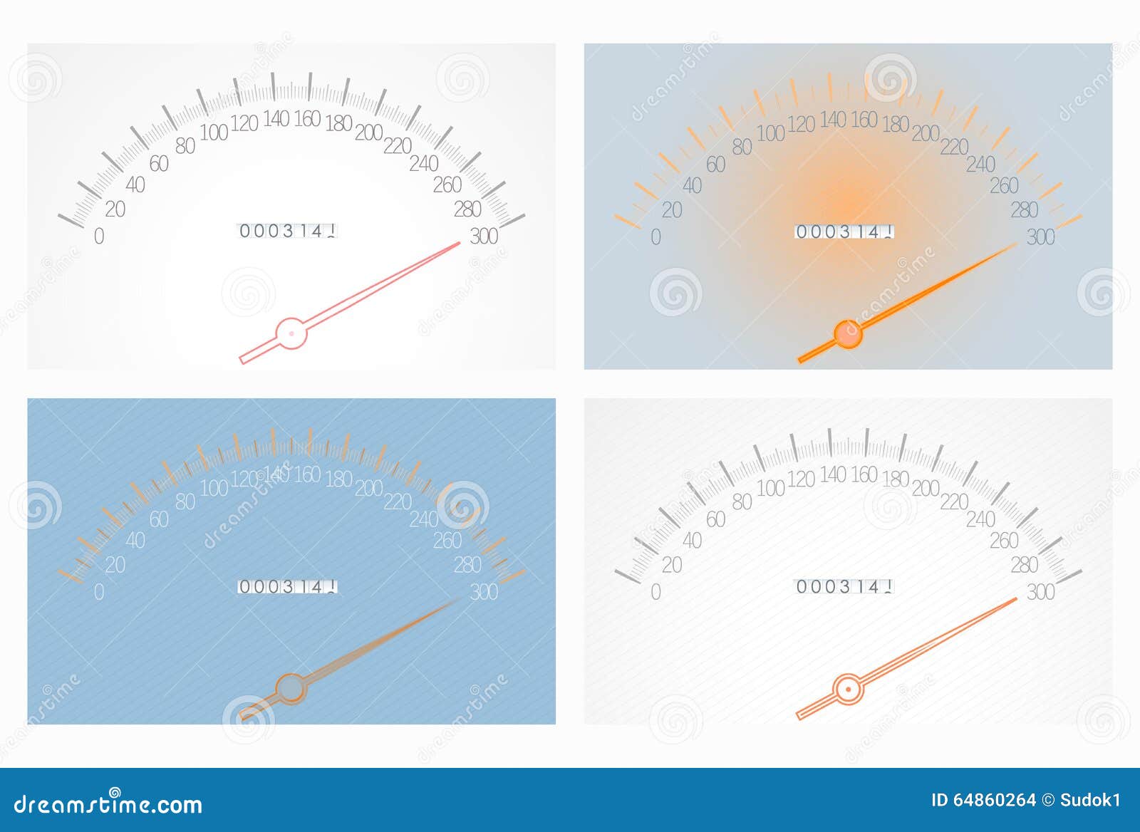 Dial Speedometers, Barometers Logo Set. Round Scale, Speed, Weight ...