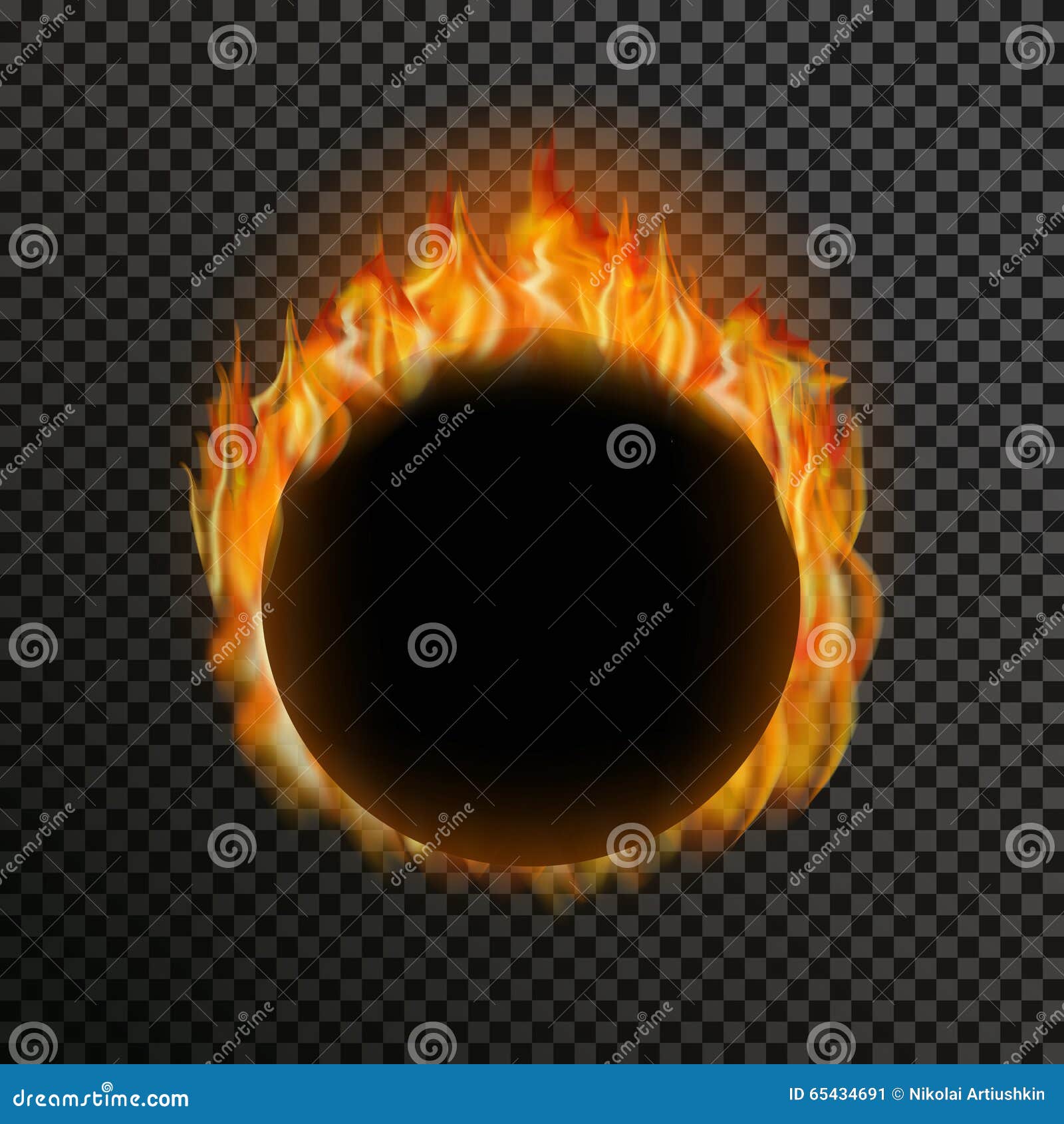 Set of Realistic Transparent Fire Flames on a Stock Vector ...