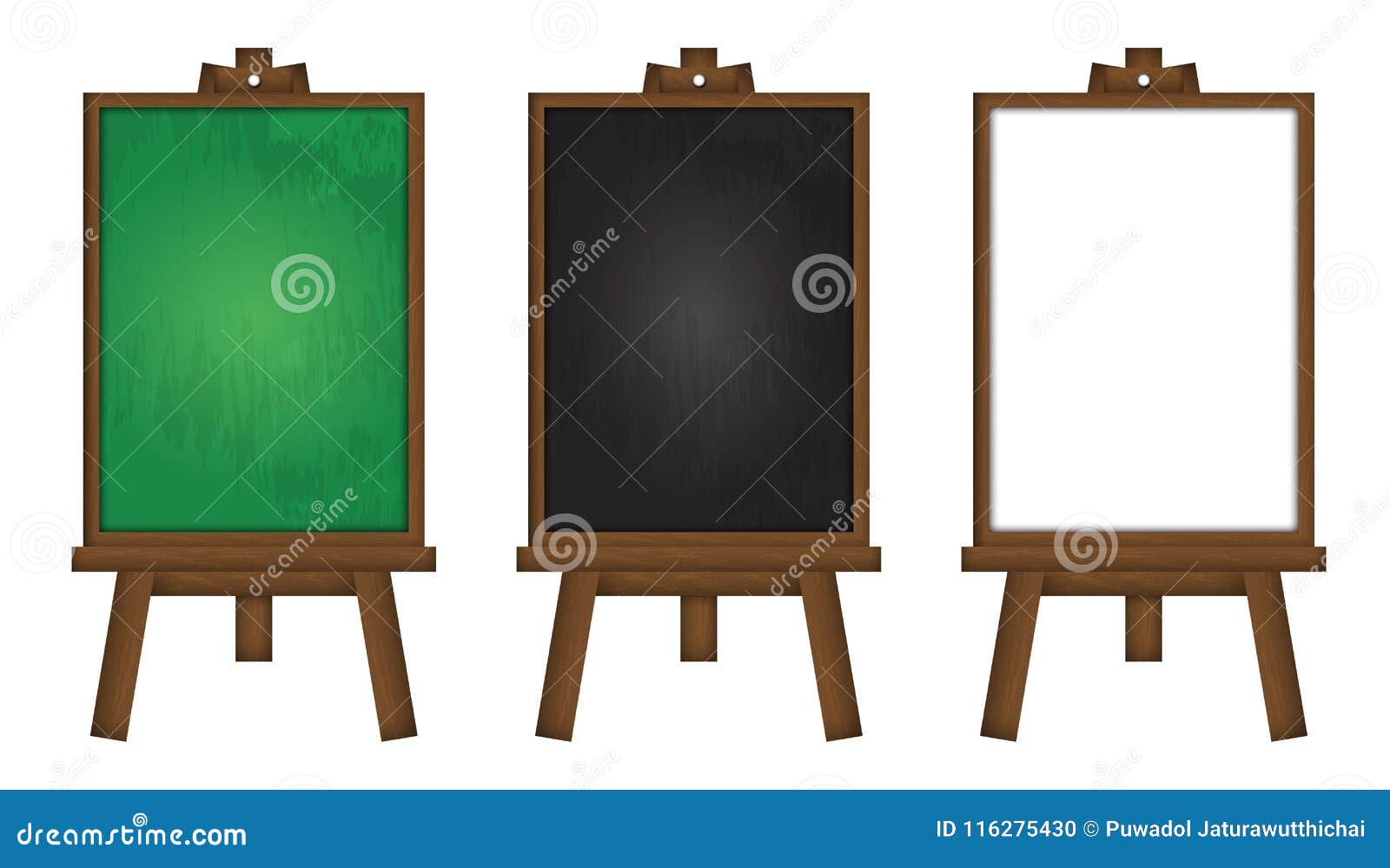 Set of Realistic Vector Blackboard , Greenboard and Whiteboard Stock ...