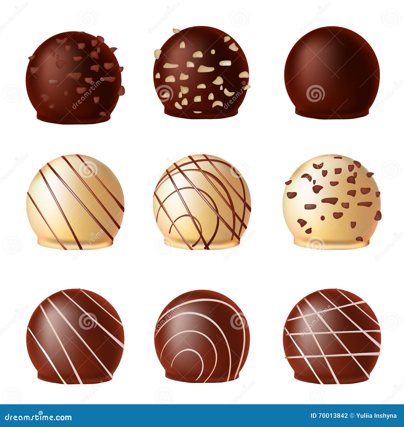 Set Realistic Vector of Chocolates, Stock Vector - Illustration of diet ...