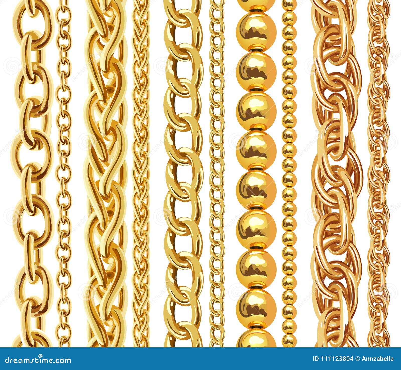 Gold Chain Link Vector