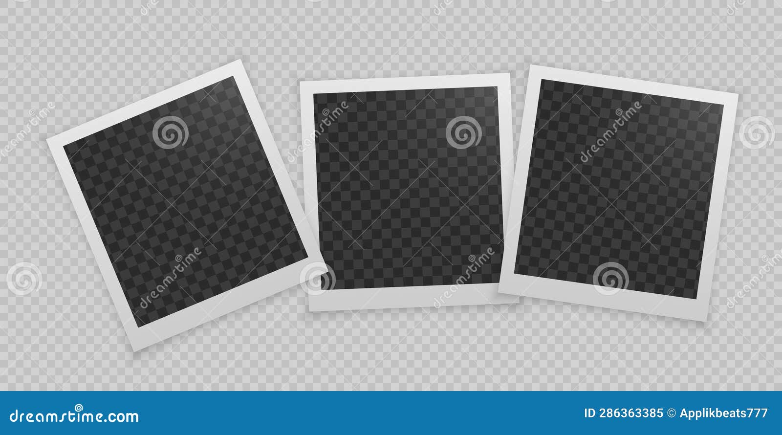 Set of Realistic Vector Photo Frame Stock Vector - Illustration of ...