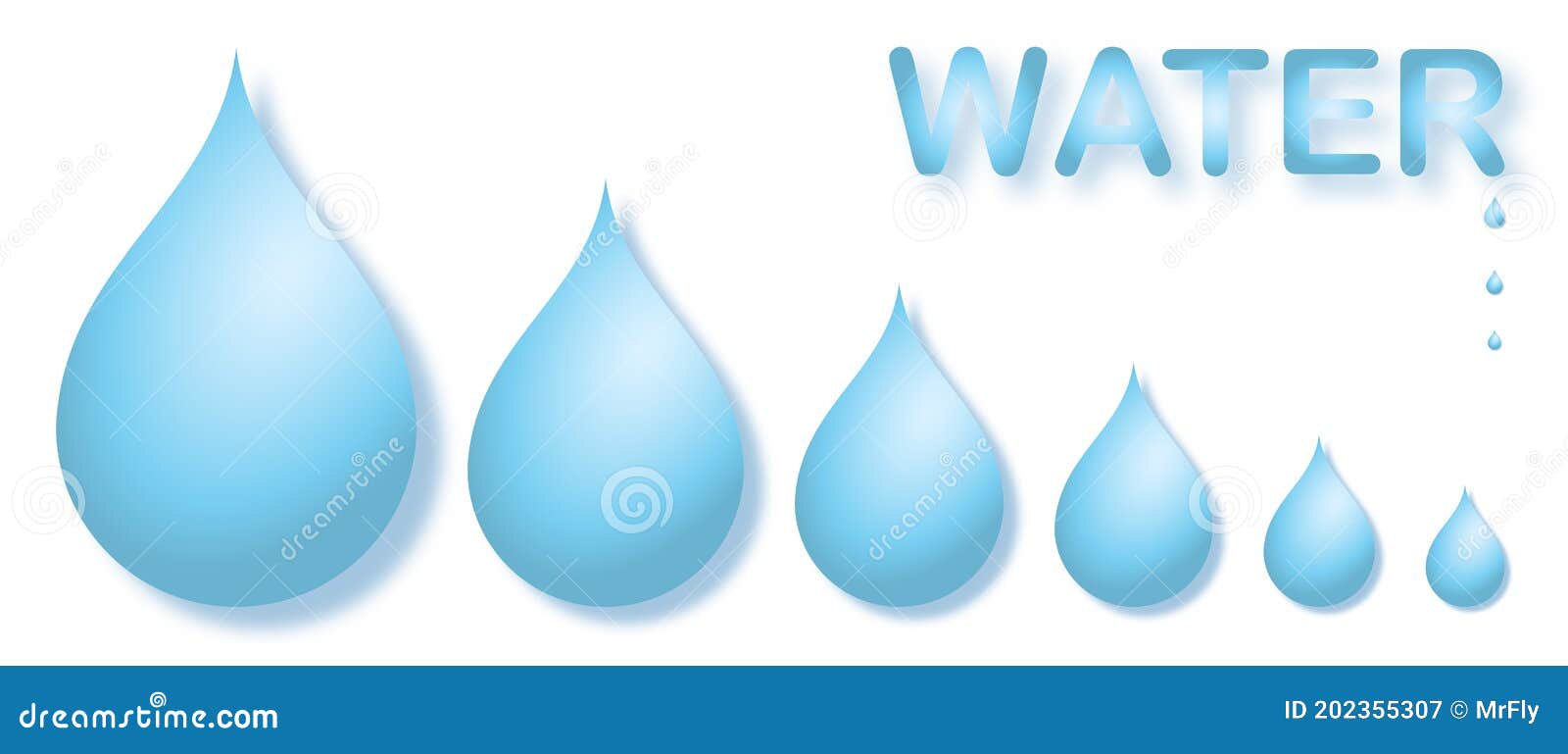 Water Droplets Set, Vector Illustration Stock Vector - Illustration of ...