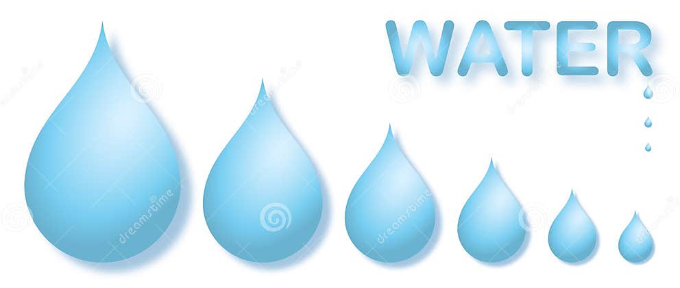 Water Droplets Set, Vector Illustration Stock Vector - Illustration of ...