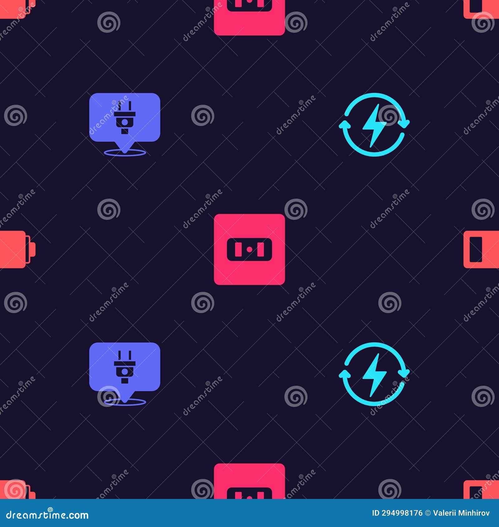 Set Recharging, Electric Plug, Electrical Outlet and Battery on ...