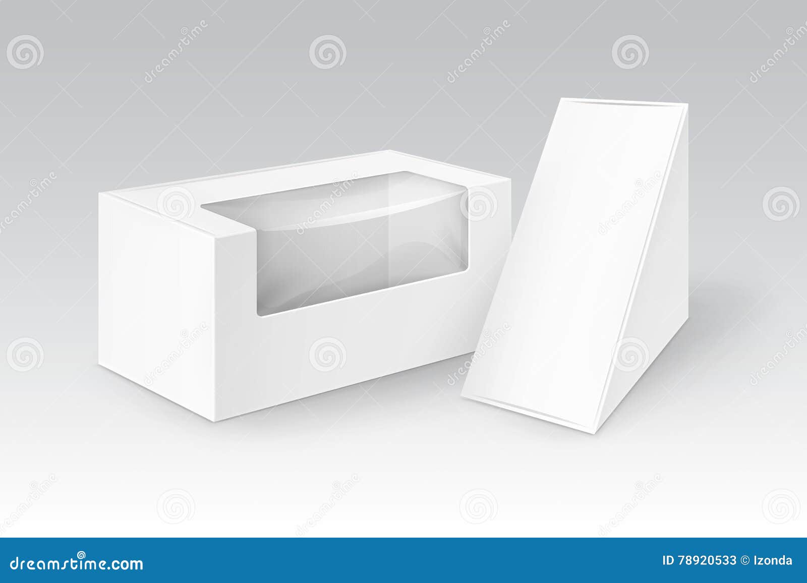 Set of Rectangle Triangle Boxes Packaging for Food Stock Vector ...