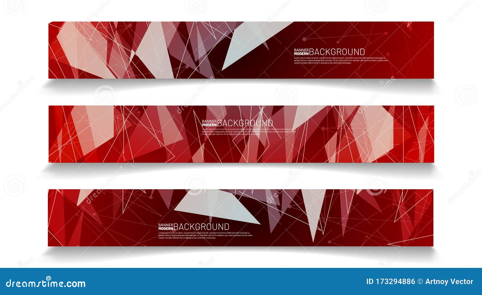 Set Rectangular Banner Background. Modern Abstract Vector Design Stock ...
