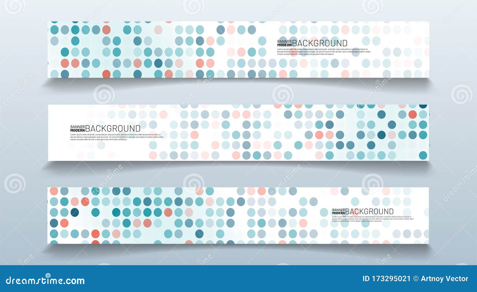 Set Rectangular Banner Background. Modern Abstract Vector Design Stock ...
