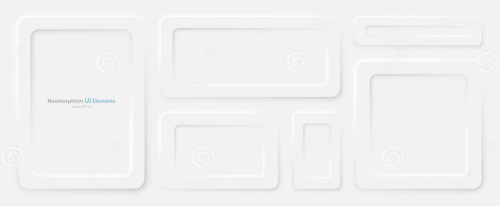 A Set of Rectangular Banners with Rounded Edges on a White Background ...