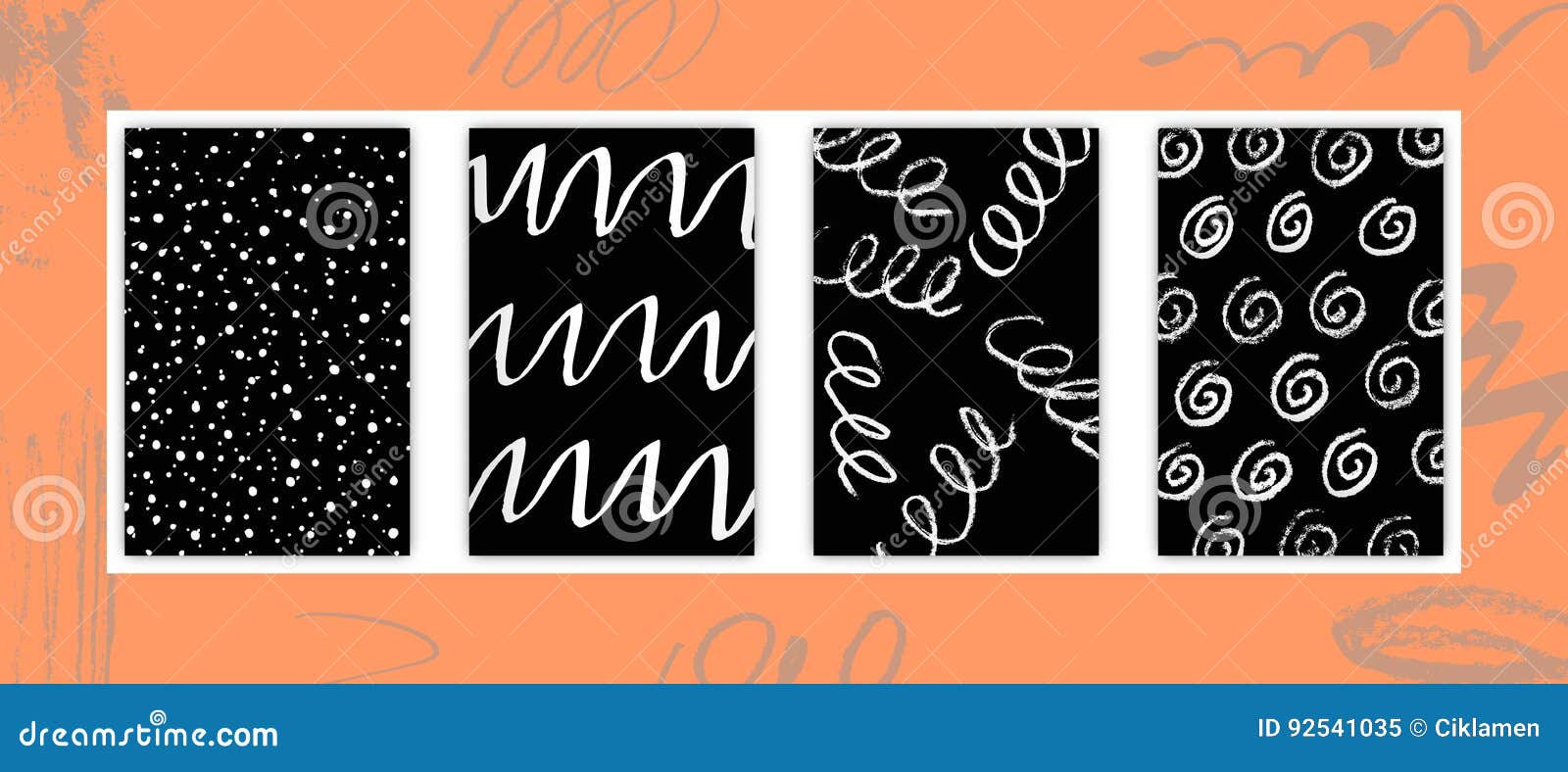 Set of Rectangular Cards stock vector. Illustration of acrylic - 92541035