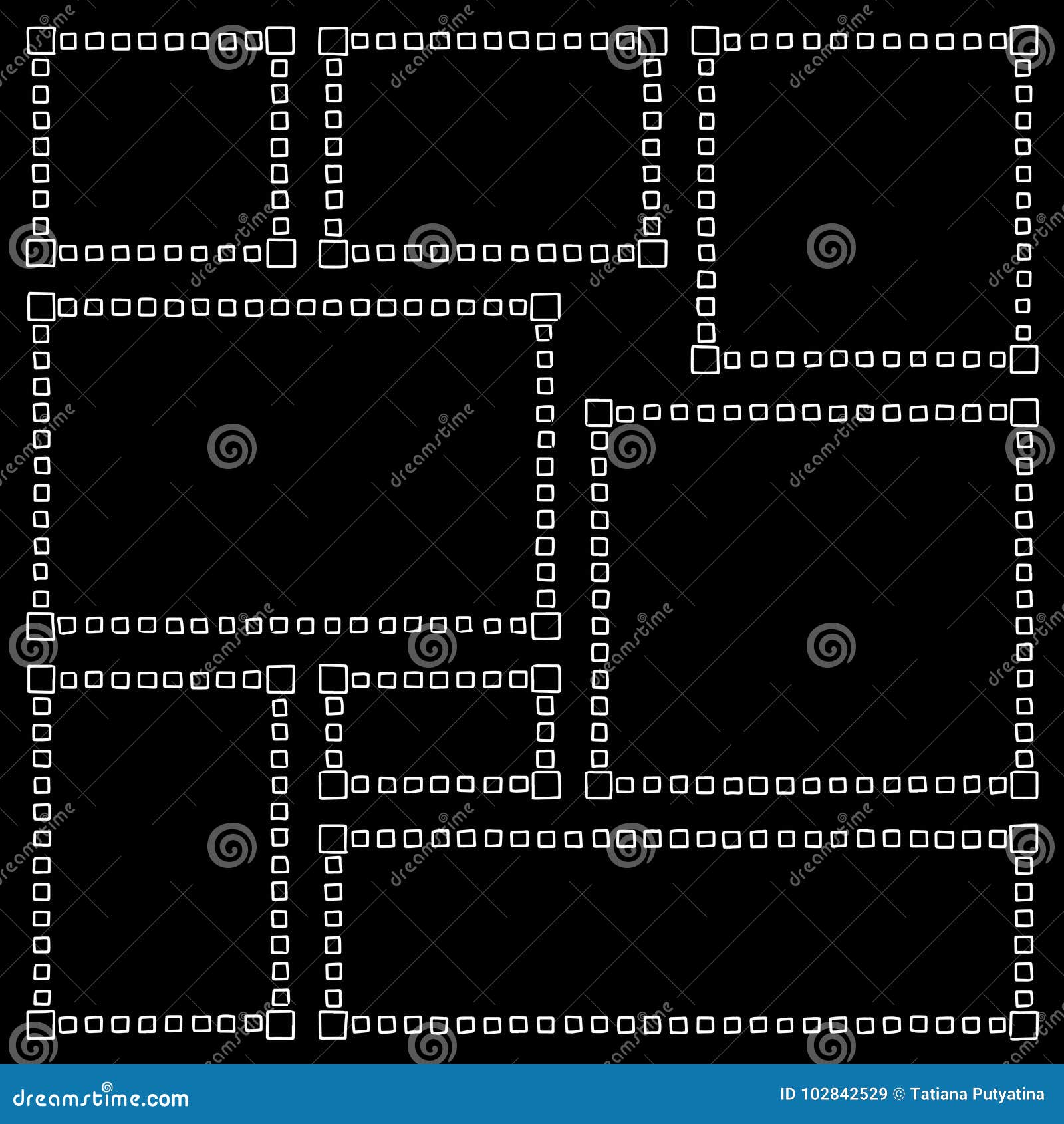 Set of Rectangular Frames Doodles White Stock Illustration ...