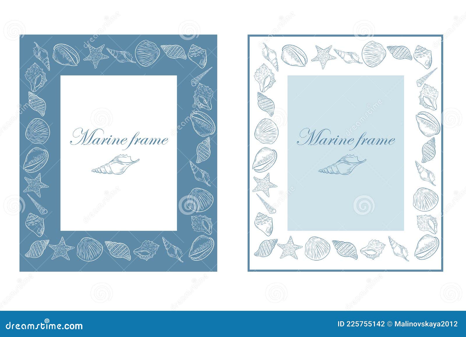 Seashells Vector Set. Hand Drawn Illustrations. | CartoonDealer.com ...