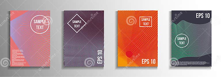 A Set of Rectangular Patterns from Lines. Stock Vector - Illustration ...