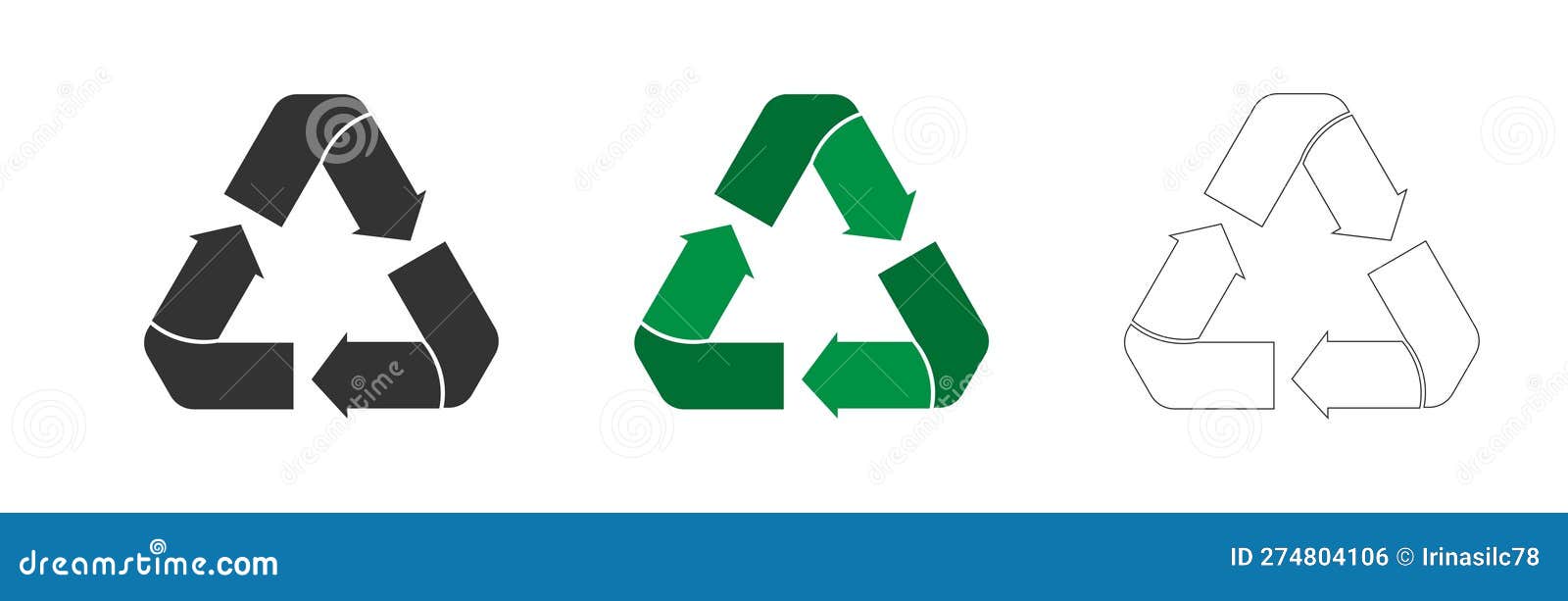 Set of Recycling Icons. Triangle Recycling Sign Symbol Stock Vector ...