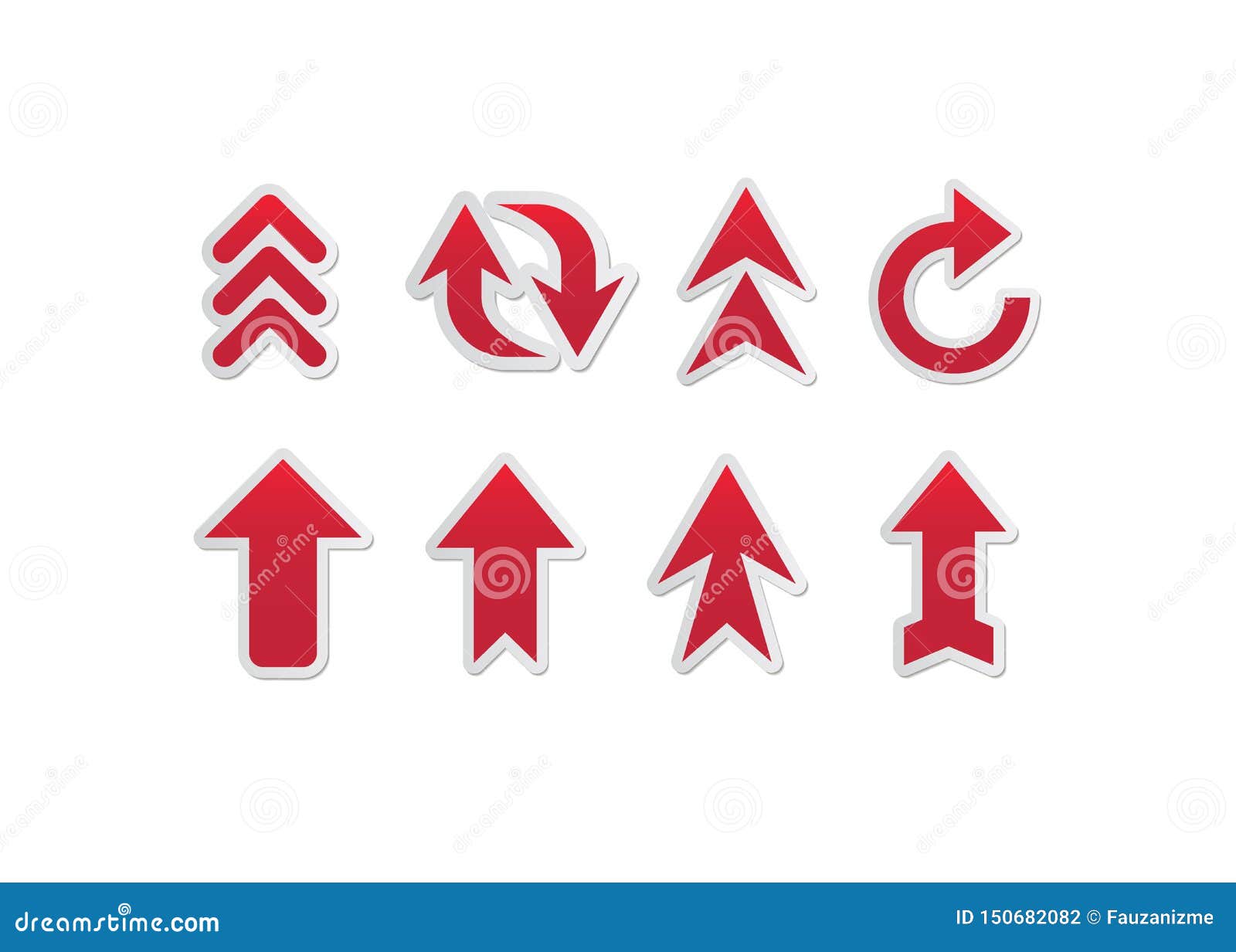 Set Red of Arrows Design Vector Collection Stock Vector - Illustration ...