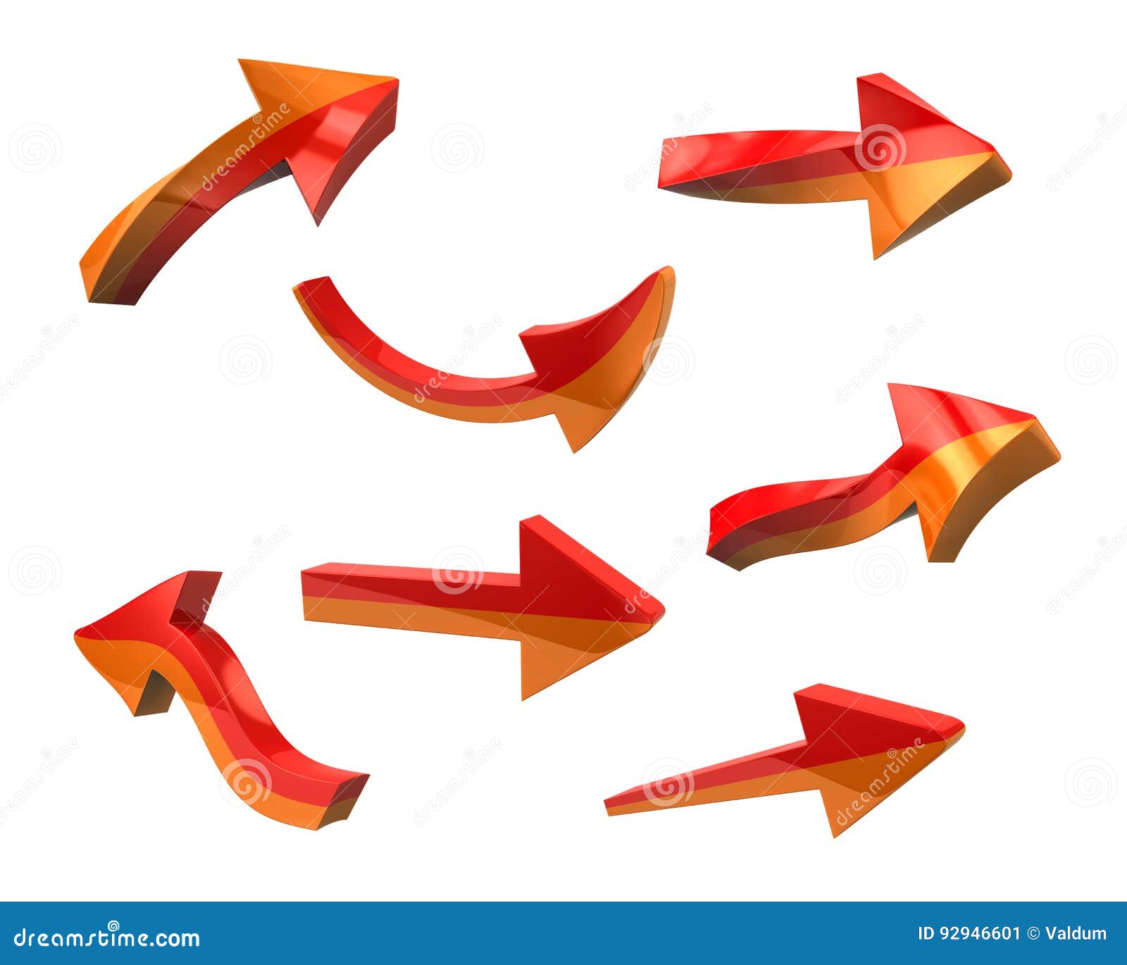 Set of red arrows stock illustration. Illustration of element - 92946601