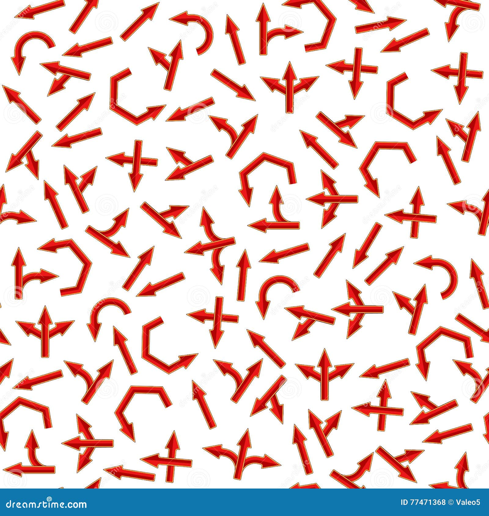 Set of Red Arrows stock vector. Illustration of pointing - 77471368