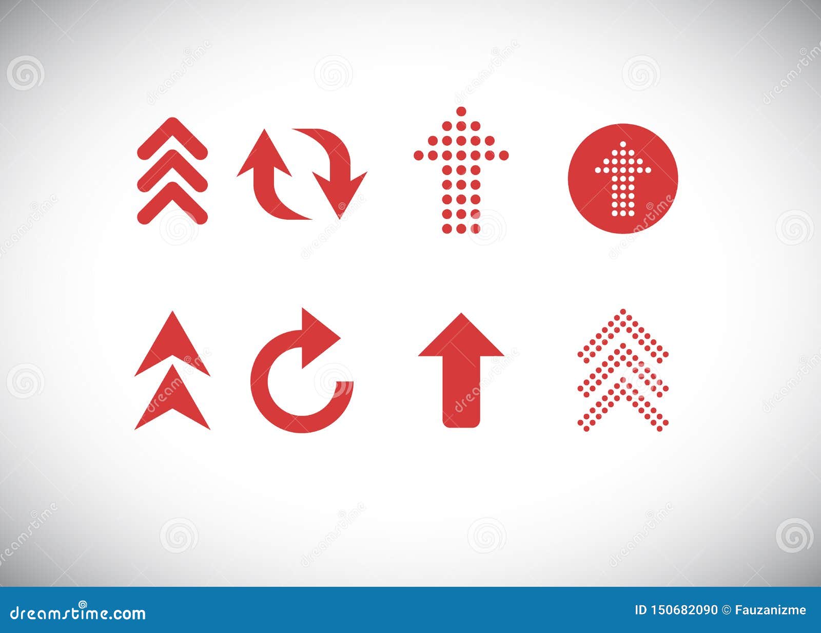 Set of Red Arrows Vector Collection Stock Vector - Illustration of ...