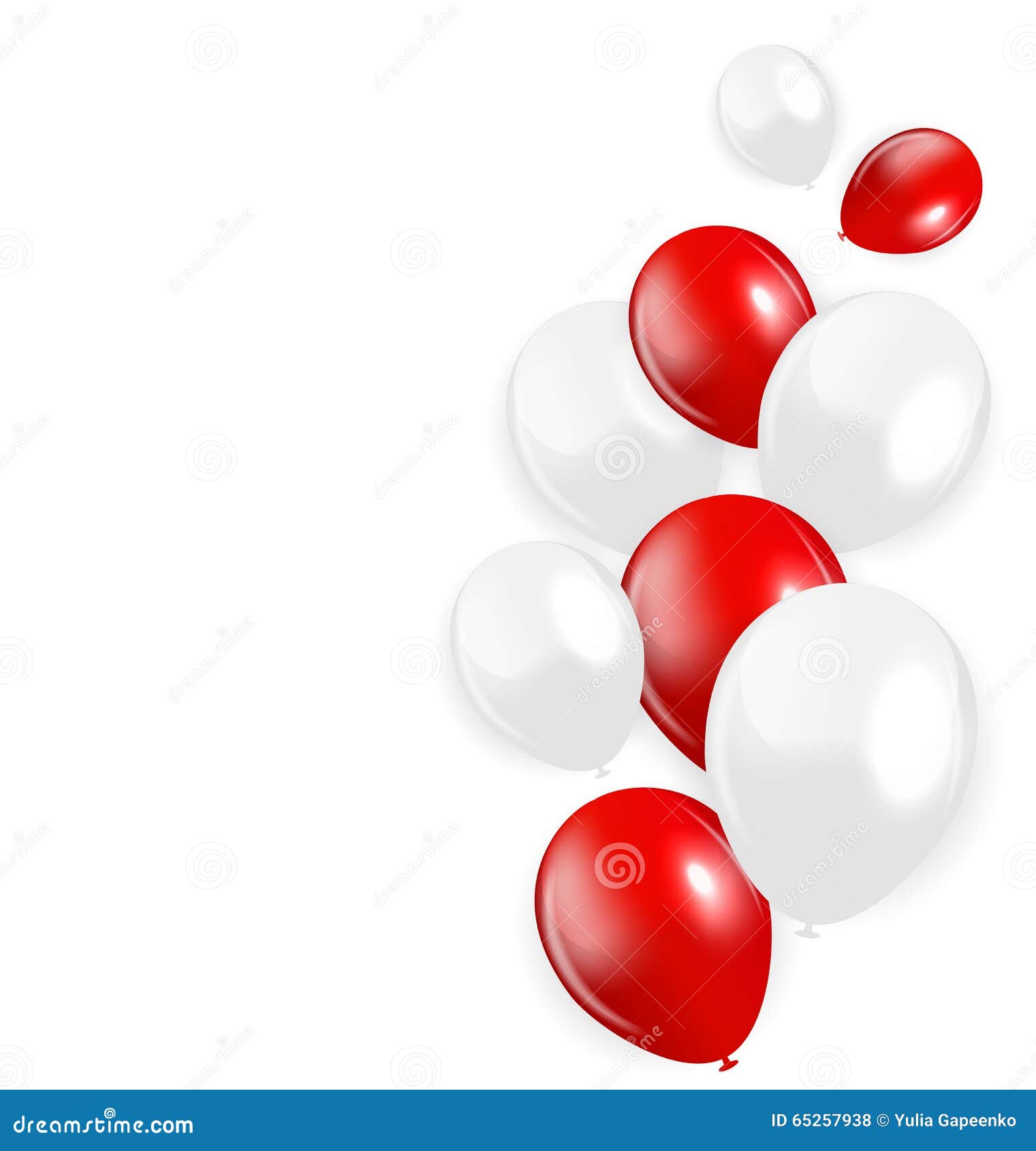 Set of Red Balloons, Vector Illustration Stock Vector - Illustration of ...