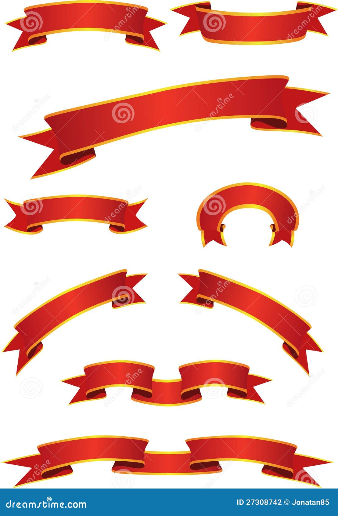 Set of red banners stock illustration. Illustration of birthday - 27308742