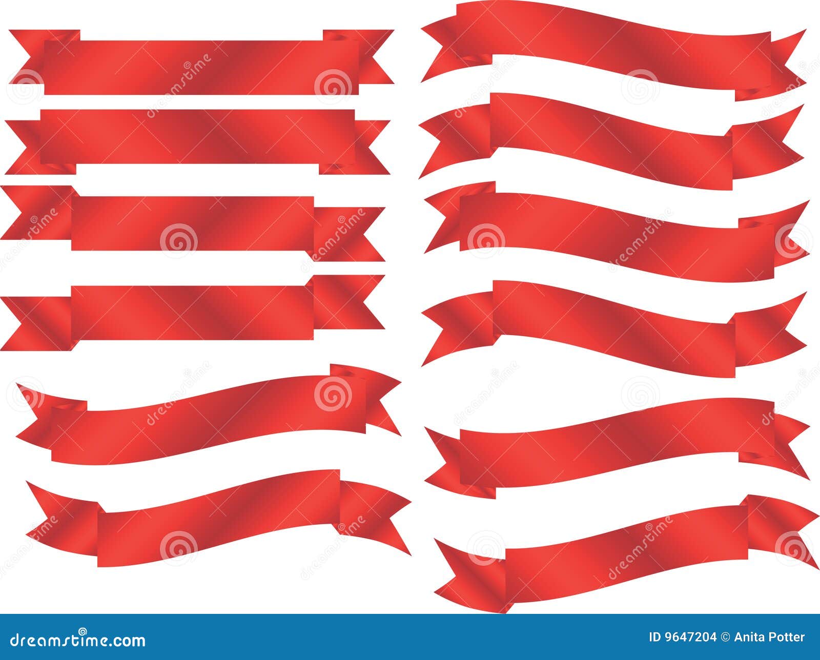Set of Red Banners stock vector. Illustration of shine - 9647204