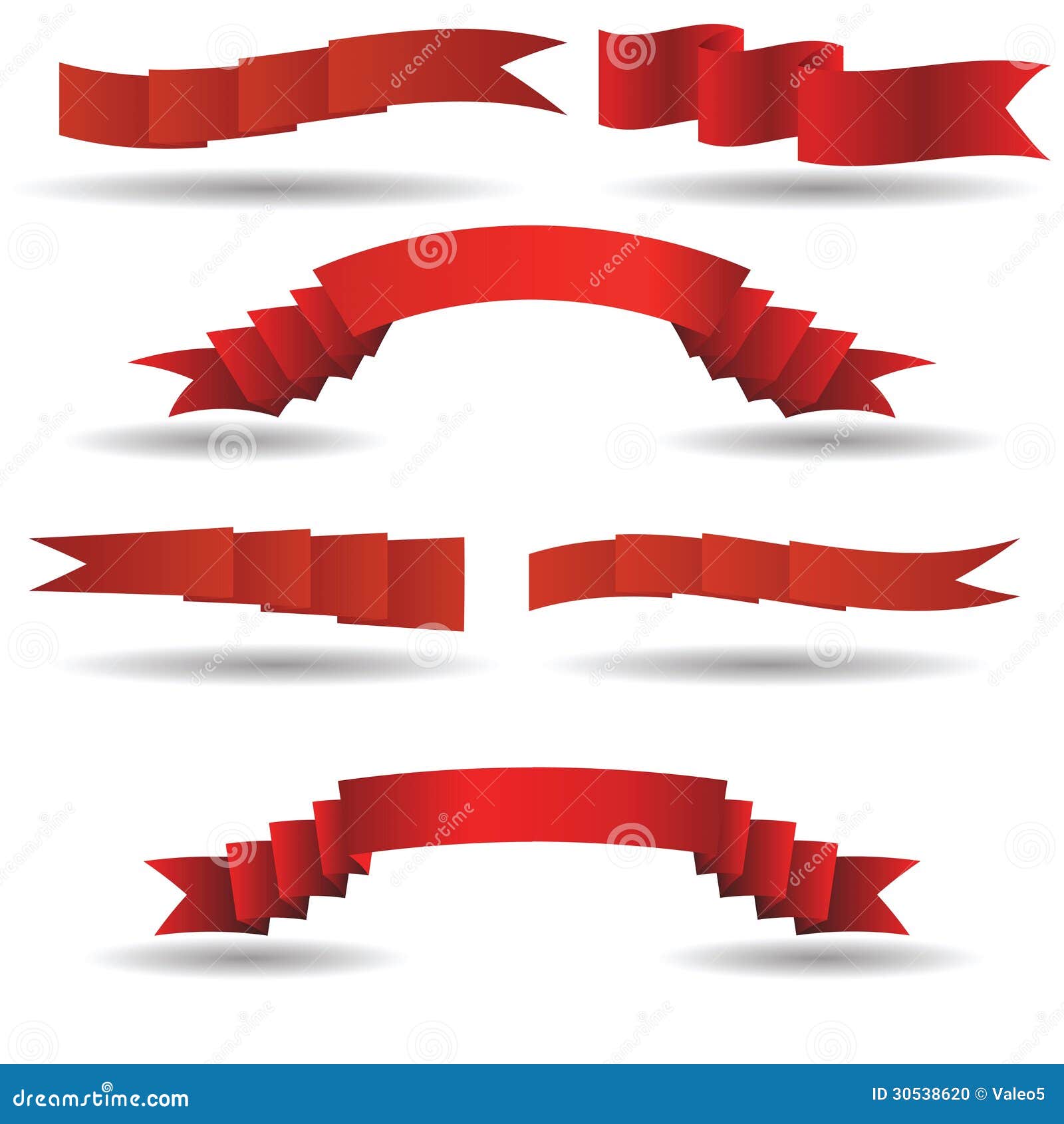Set of red banners stock vector. Illustration of decoration - 30538620