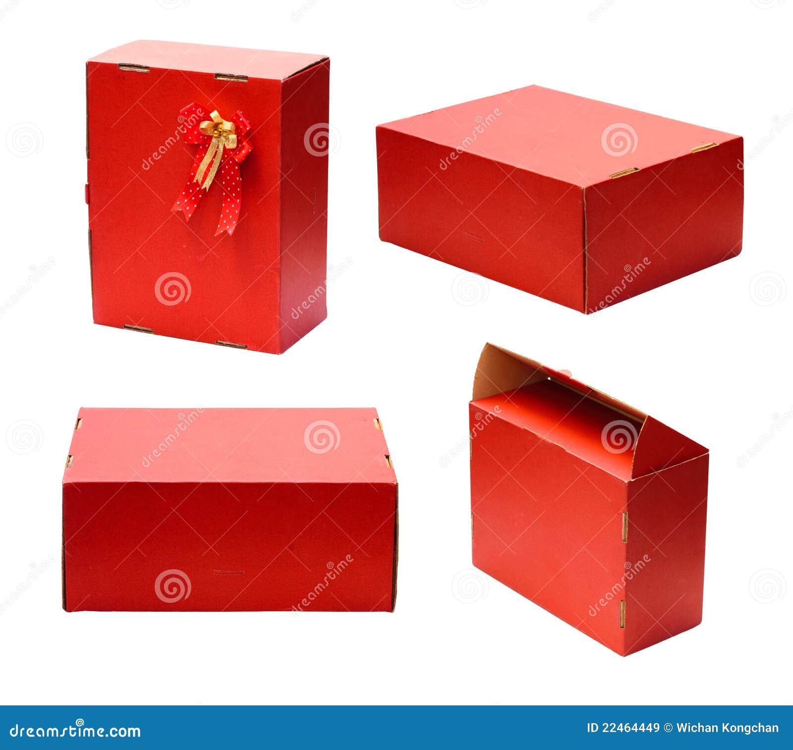 Set of Red box stock image. Image of board, pack, ribbon - 22464449
