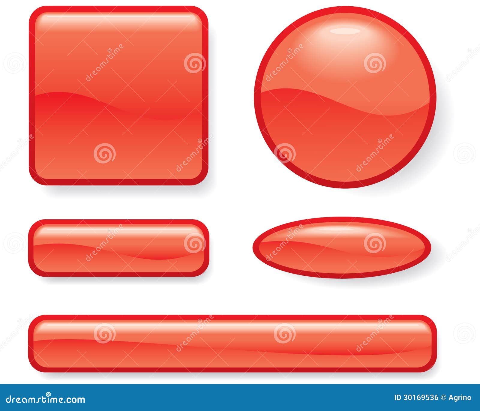 Set of Button Different Form Stock Vector - Illustration of icon, click ...