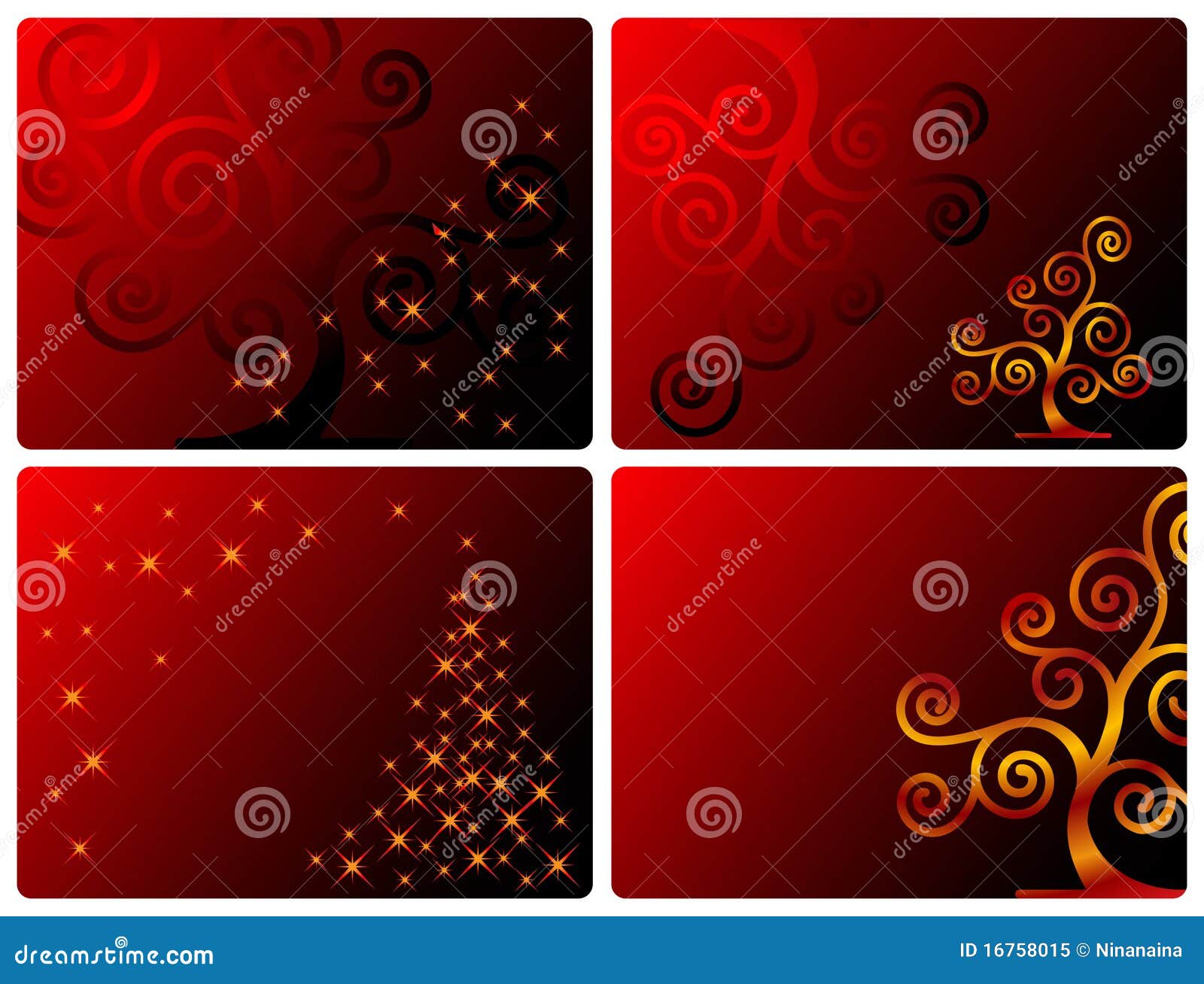 Set of red cards stock vector. Illustration of invitation - 16758015