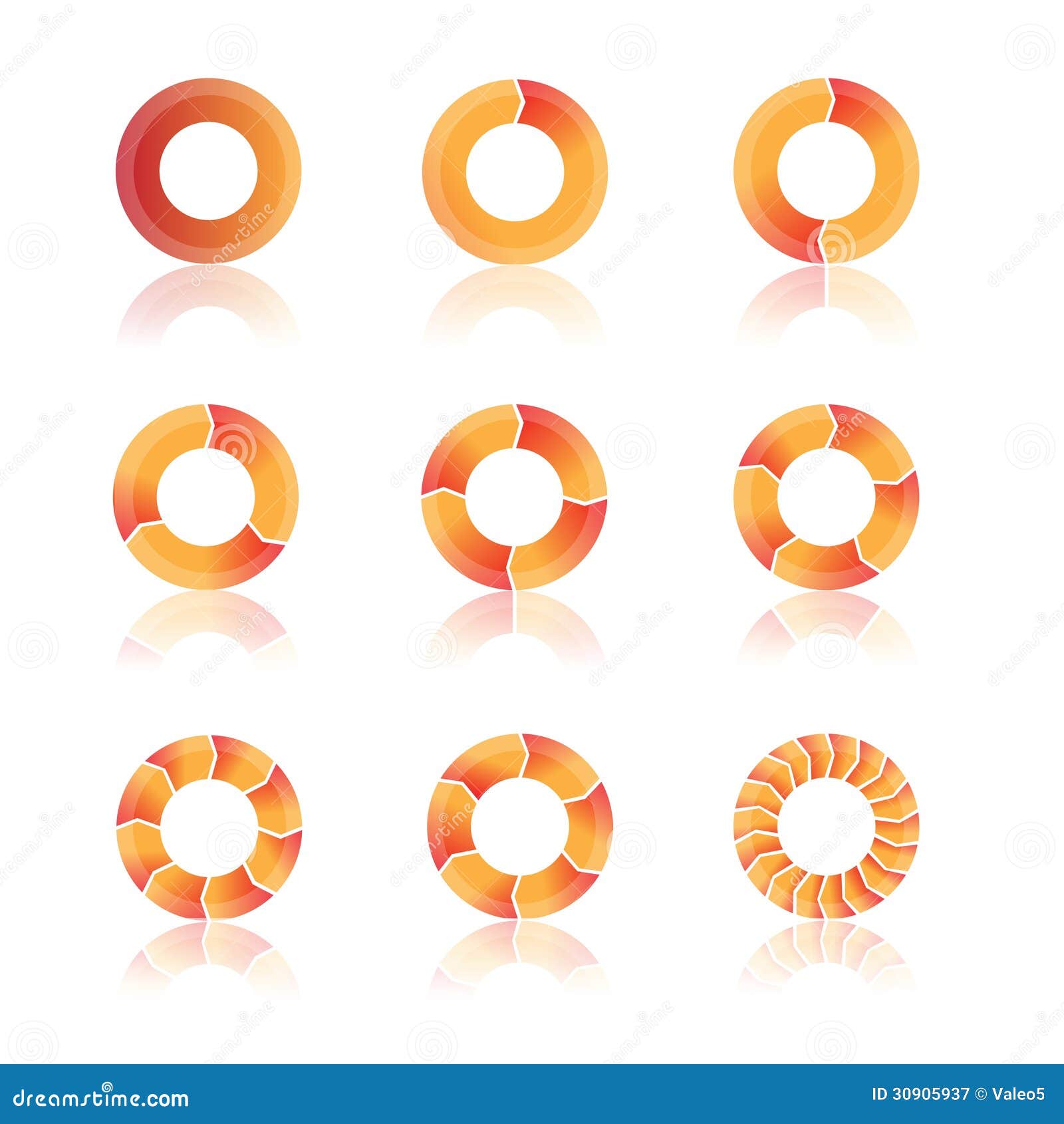 Set of red diagrams stock vector. Illustration of background - 30905937