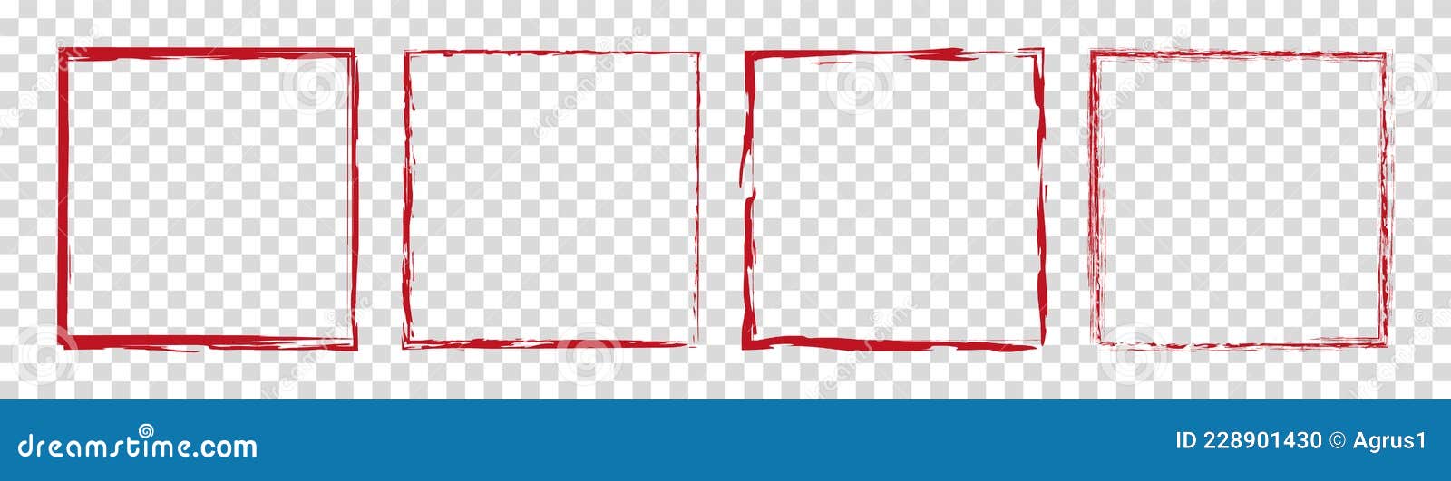 Set of Red Frame on White Background Stock Vector - Illustration of ...