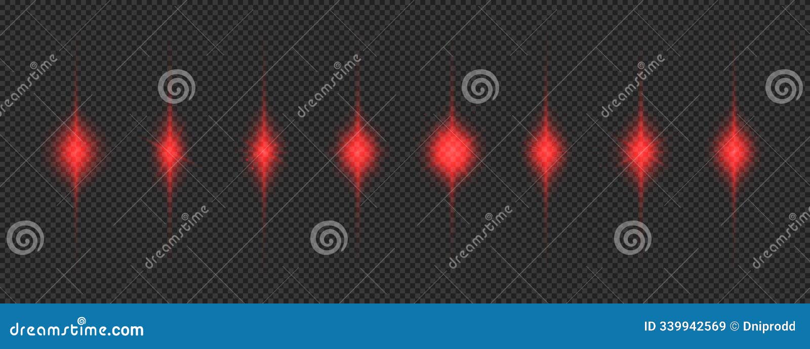 Set of Red Light Effects of Lens Flares Stock Illustration ...